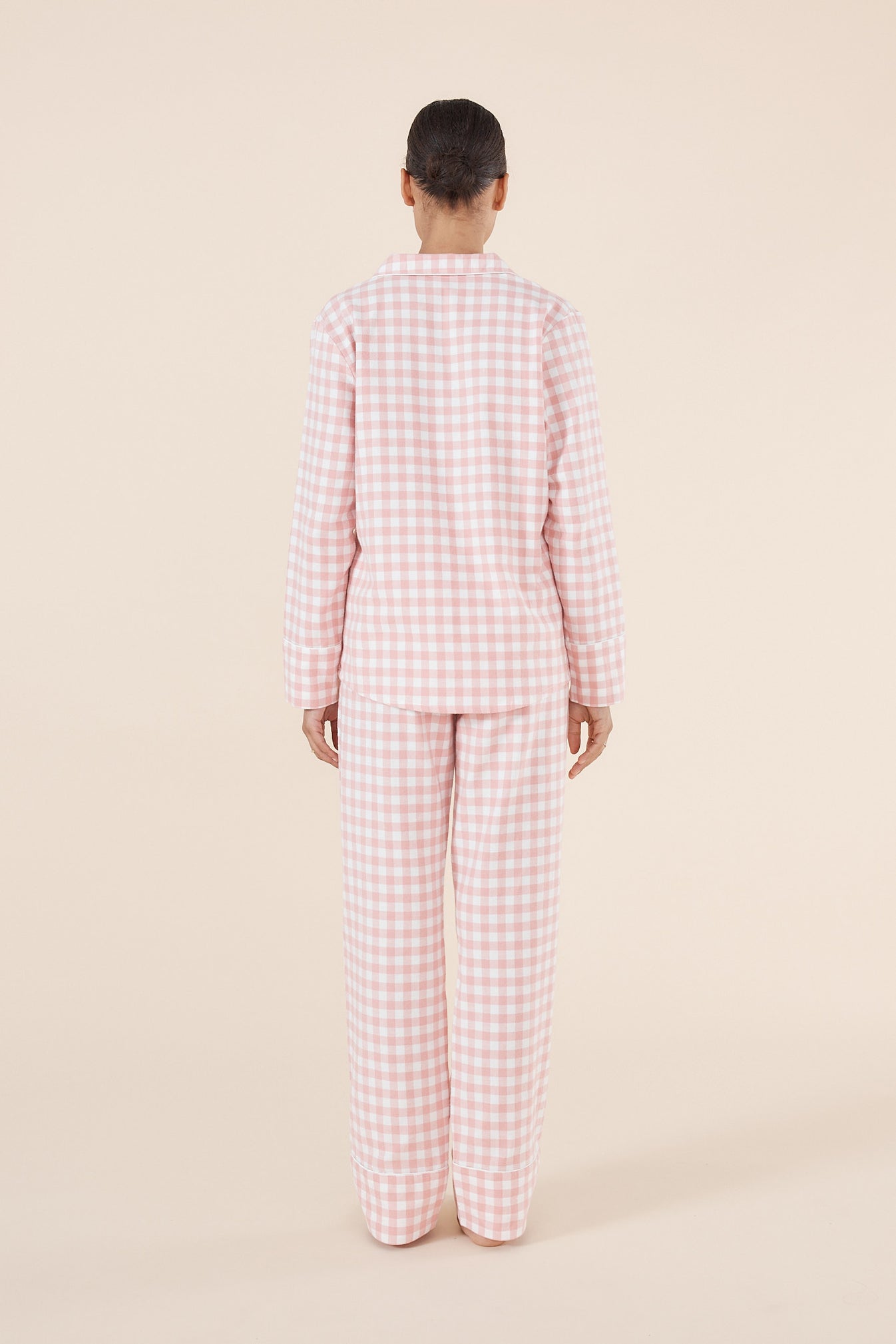 Women’s Brushed Cotton Gingham Pyjama Set by Gingerlilly – Gingerlilly ...